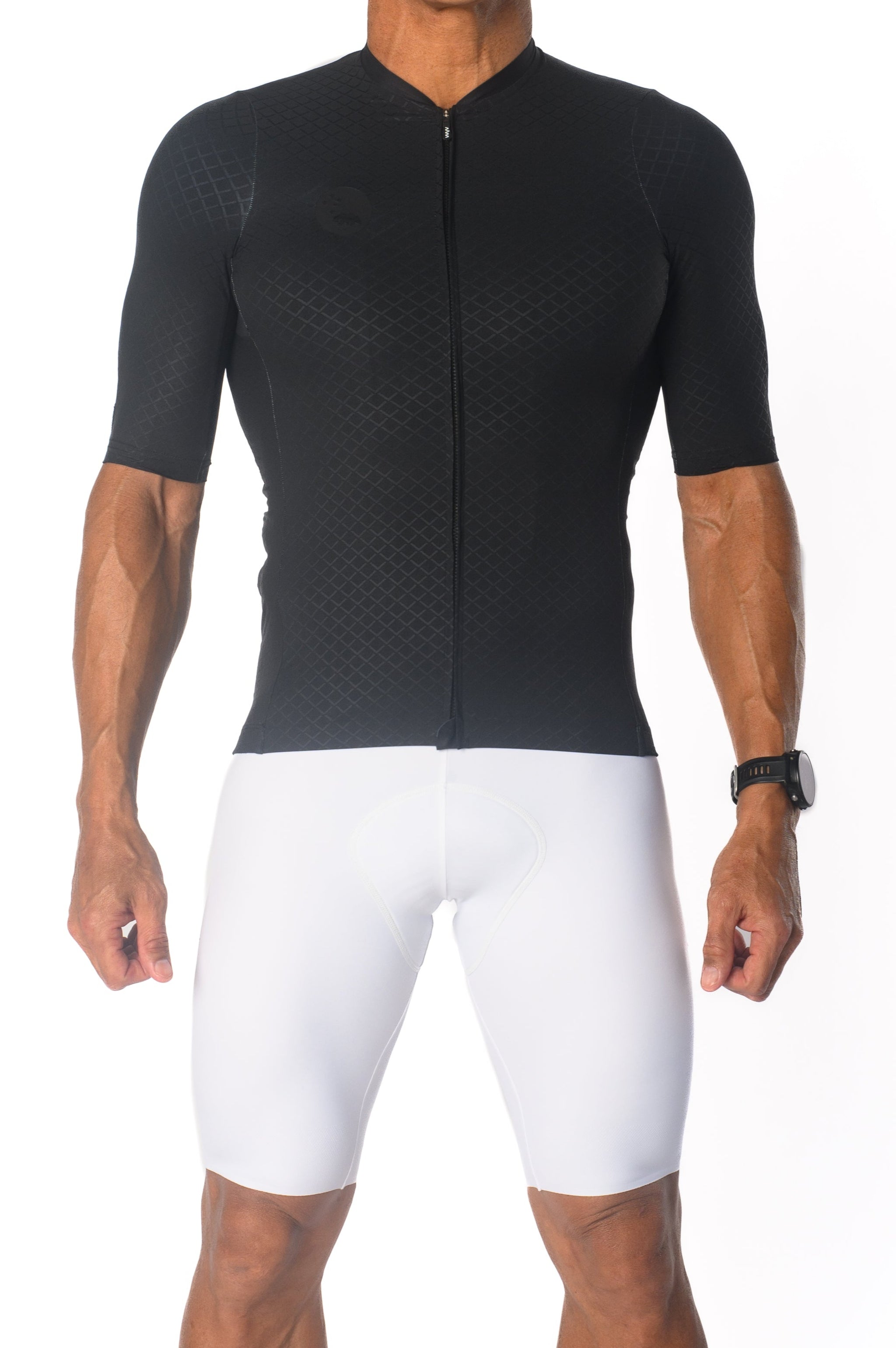 Men's LUCEO Pro Racer Cycling Jersey - Black